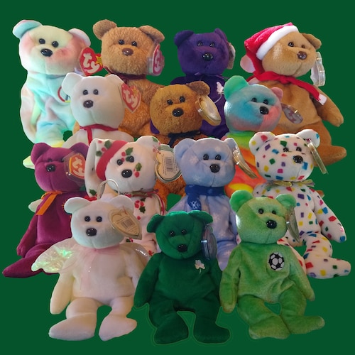 Ty Beanie Babies. Choice of Tye Dye Bear Group 2 - Etsy