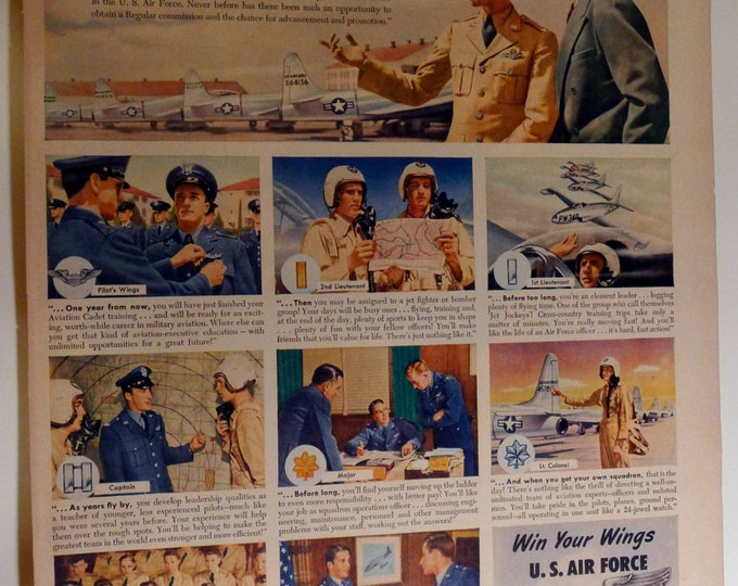 1950 LIFE Magazine U.S. Airforce Ad Vintage Magazine Ad - Etsy