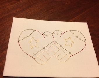 Primitive Redwork Snowman Machine Embroidery Design Instant | Etsy