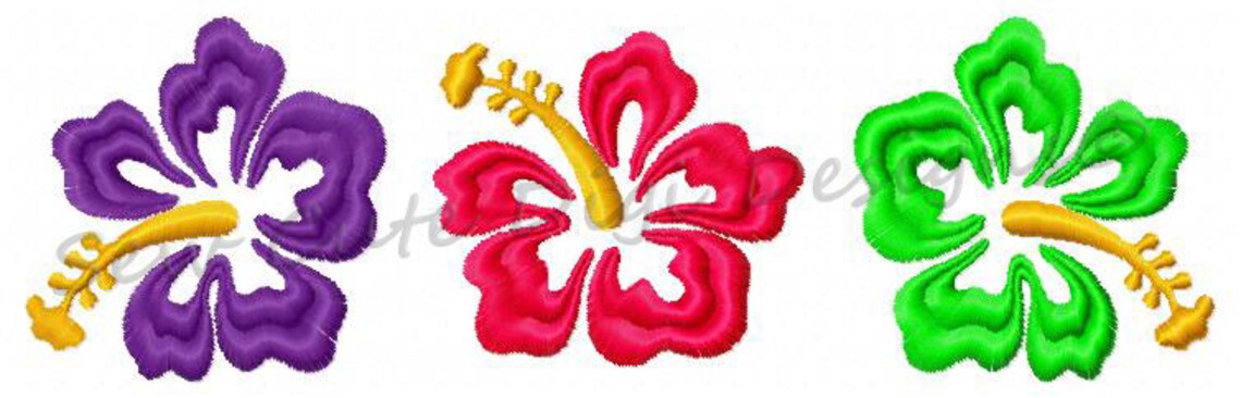 Tropical Flower Beach Applique - Etsy