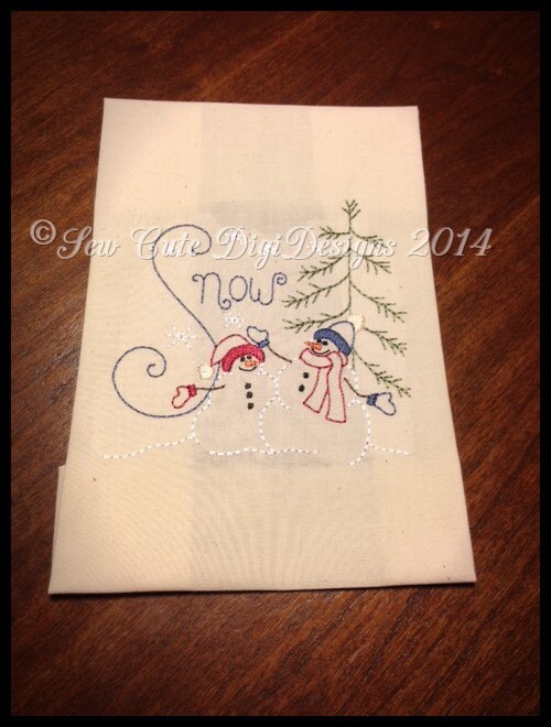Primitive Snowman Redwork Machine Embroidery Design Package of - Etsy
