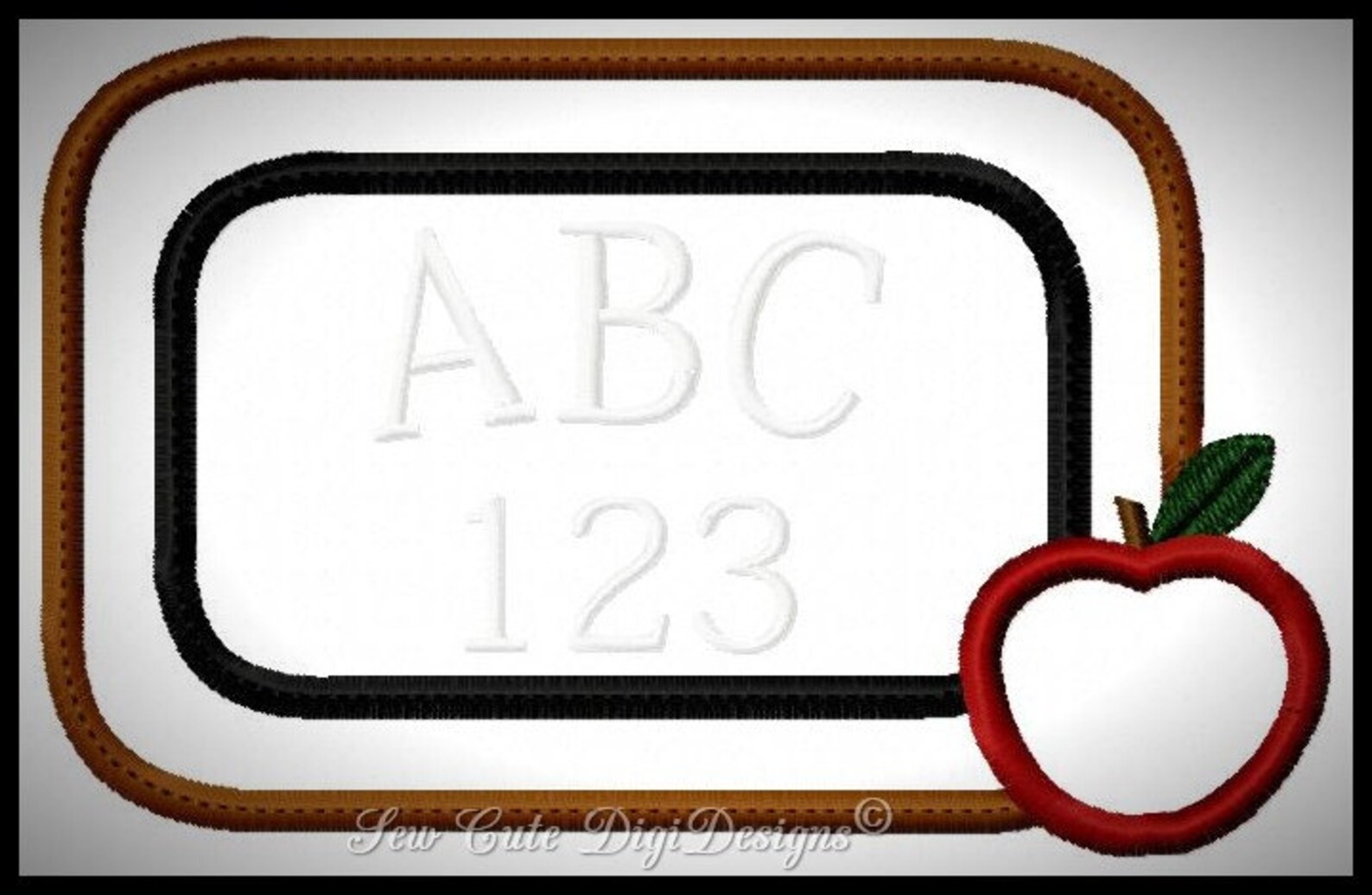 Adorable School Chalkboard ABC 123 Applique - Etsy