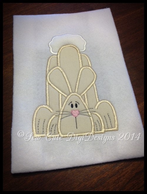 Adorable Bunny Applique Design Instant Download | Etsy