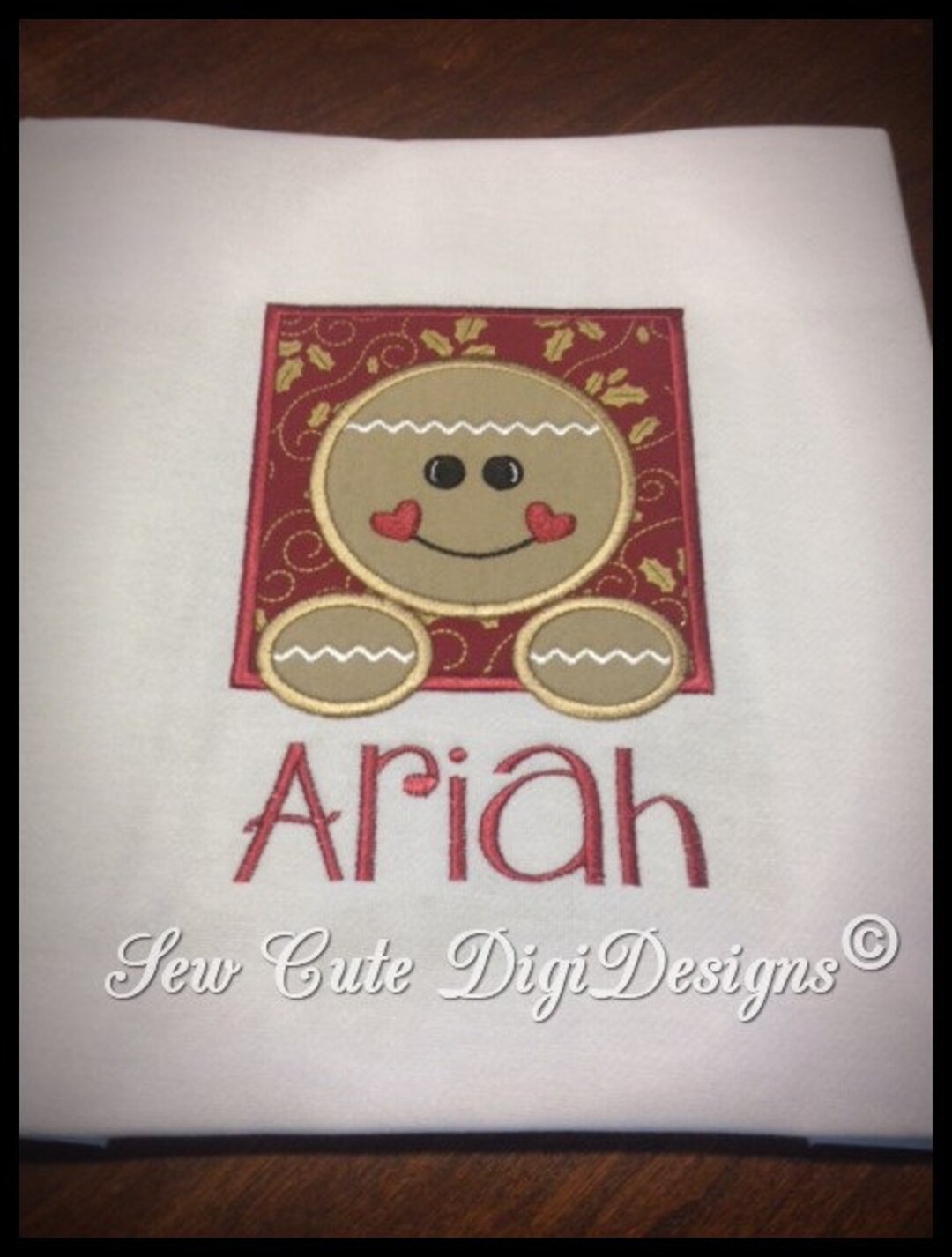 Adorable Gingerbread Square Border Applique Design Instant Download - Etsy