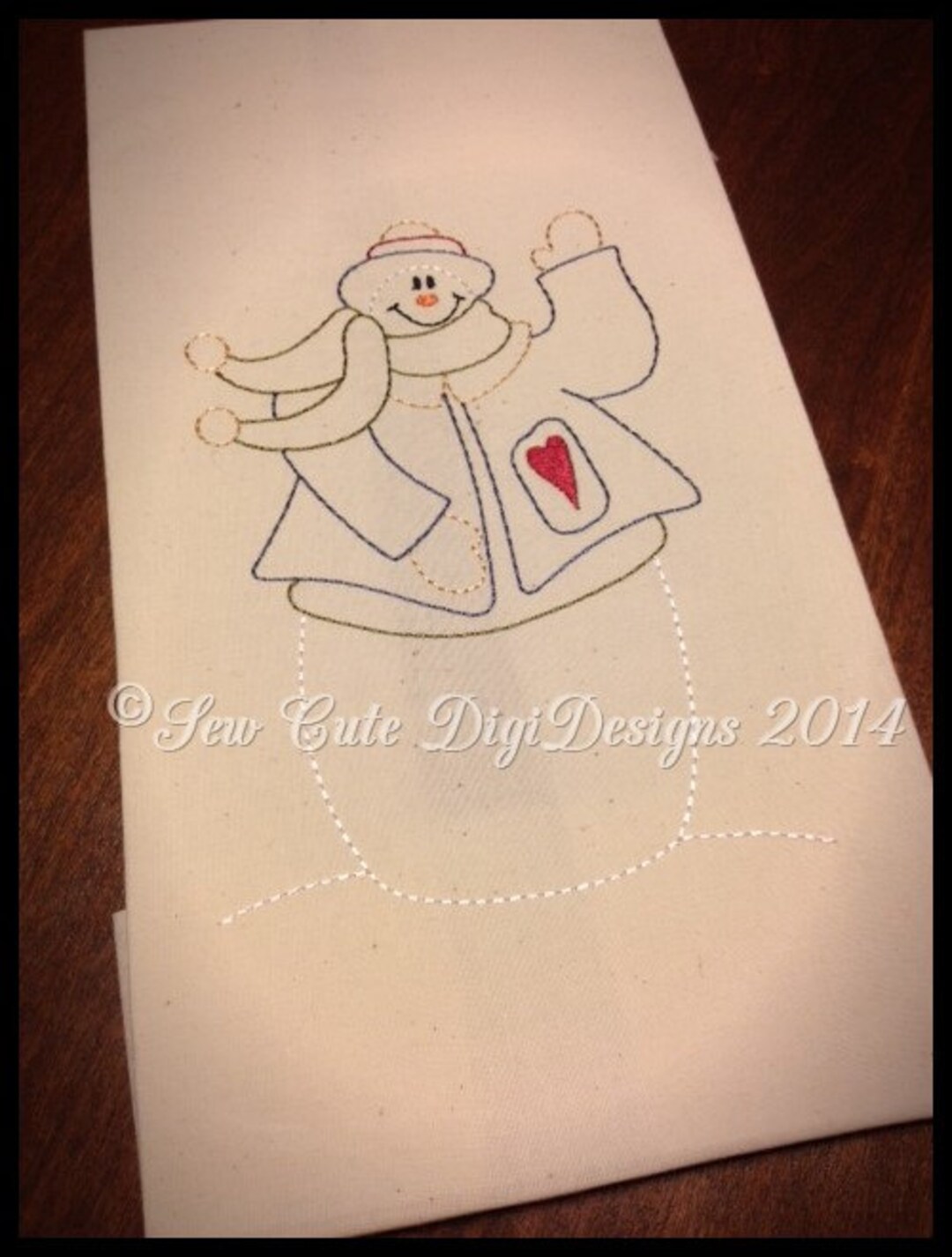 Primitive Redwork Snowman Machine Embroidery Design Instant Download - Etsy