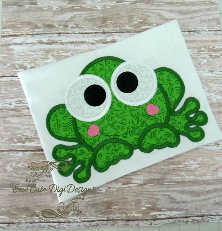 Adorable Frog Applique Design - Etsy