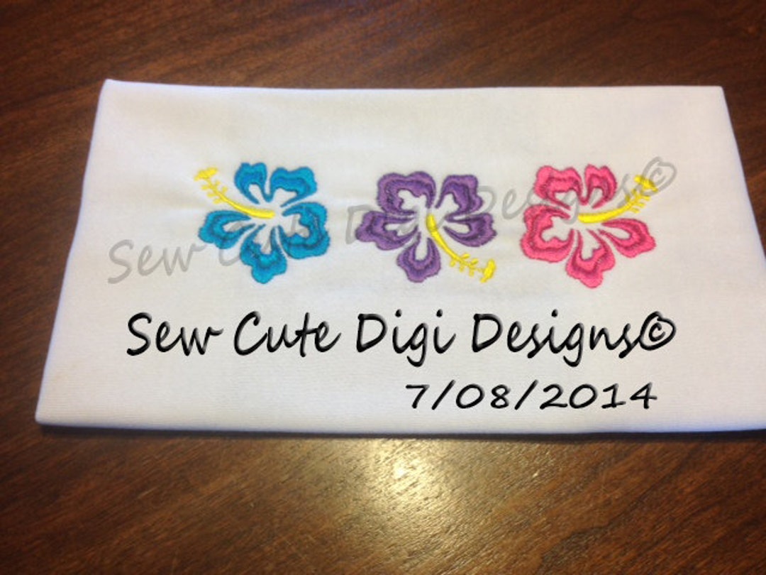 Tropical Flower Beach Applique - Etsy