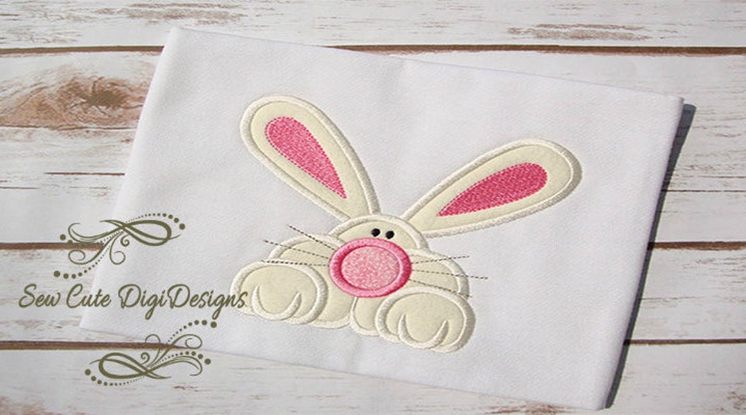 Adorable Bunny Applique Design - Etsy