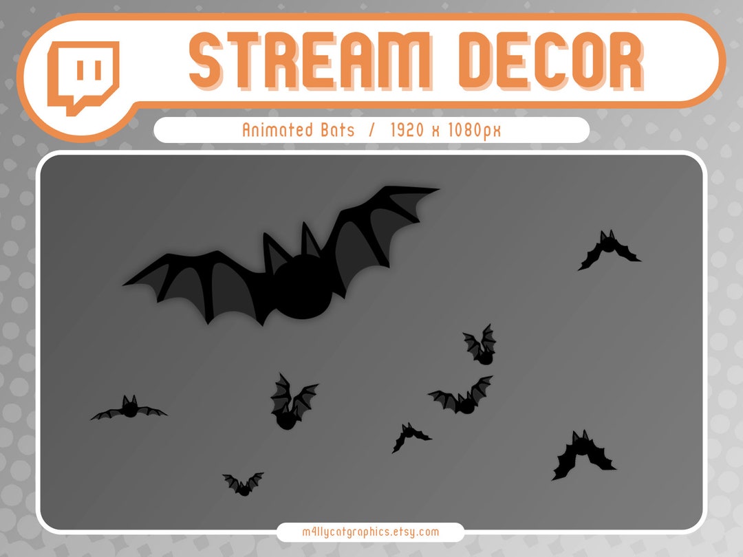 Animated Bats Overlay | Spooky Decorations | 1 Minute Intermittent Loop ...