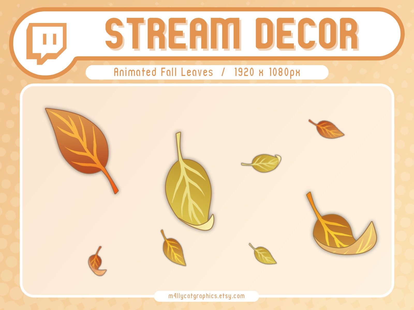 Animated Fall Leaves Overlay | Autumn Stream Decorations | 1 Minute ...