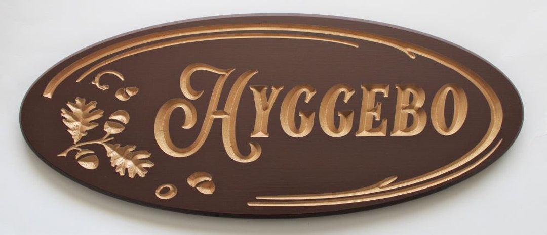 Custom PVC Outdoor House Sign Cottage Sign With Oak Leaves and - Etsy