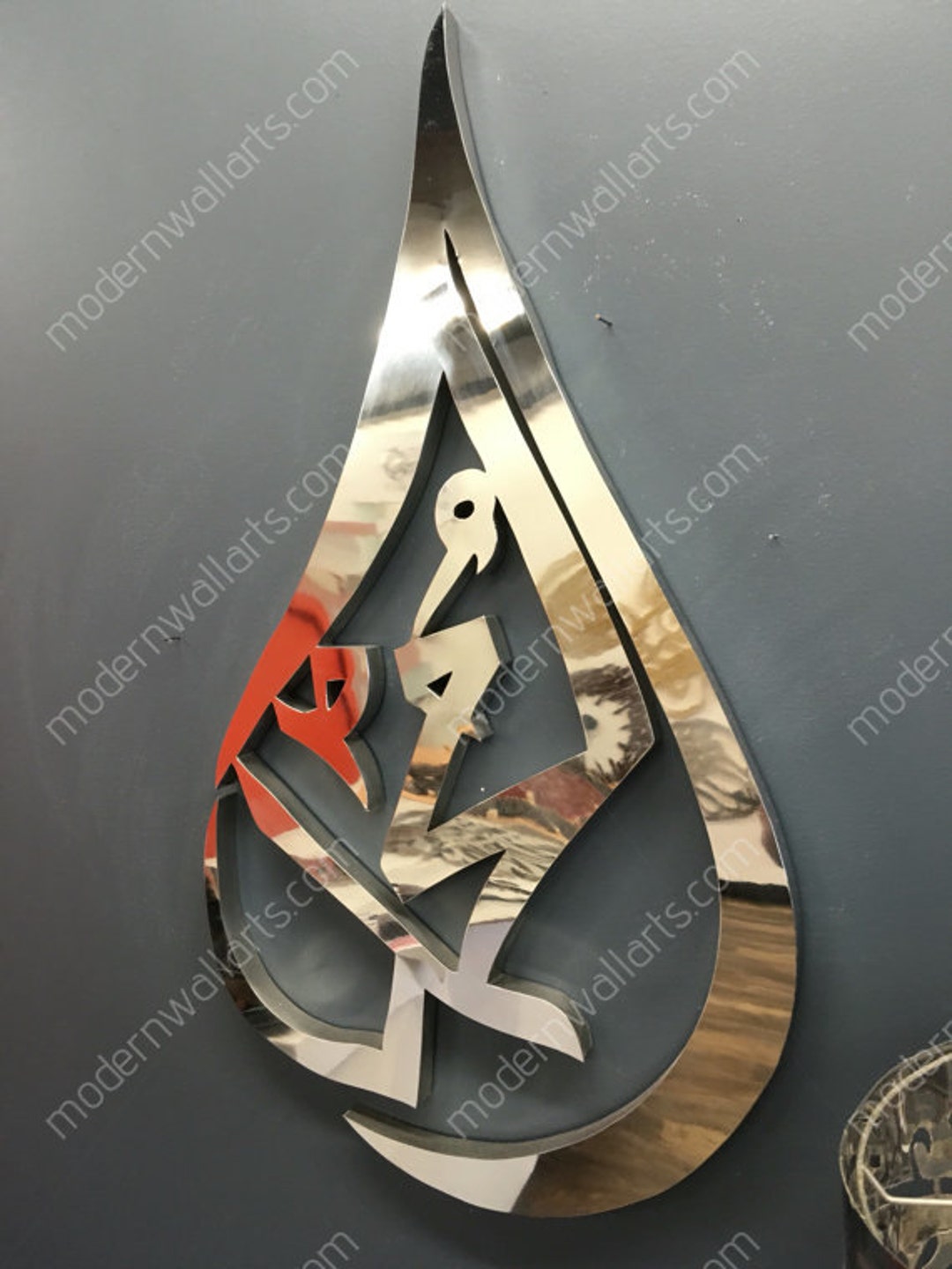 Stainless Steel Modern Mohammed Tear Drop - Etsy