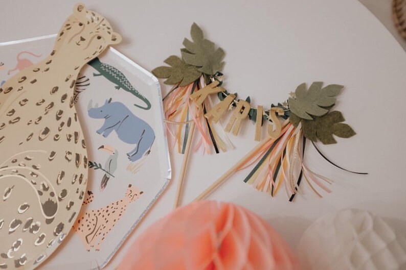 JUNGLE LEAVES Cake Topper // Customize Your Cake Topper With - Etsy