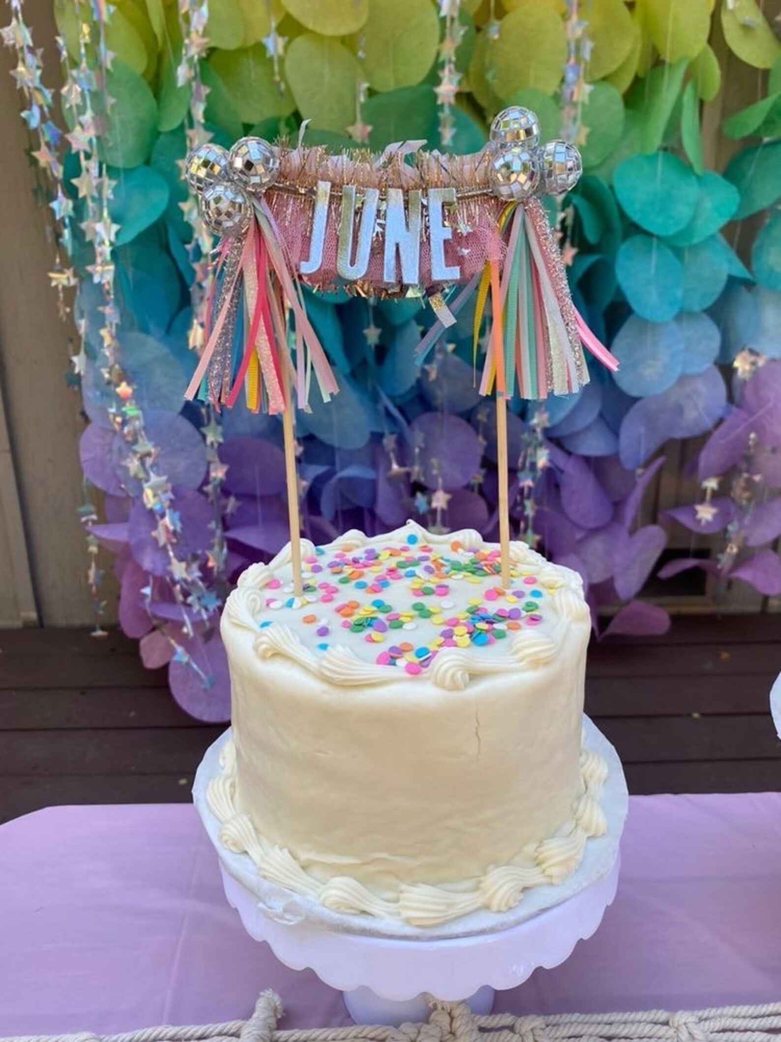 FRINGE CAKE TOPPER // Fancy Free Finery X House of Fete - Etsy