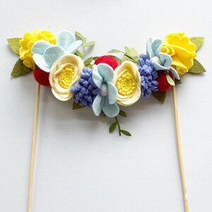 CAKE TOPPER // Custom Floral Garland - Etsy