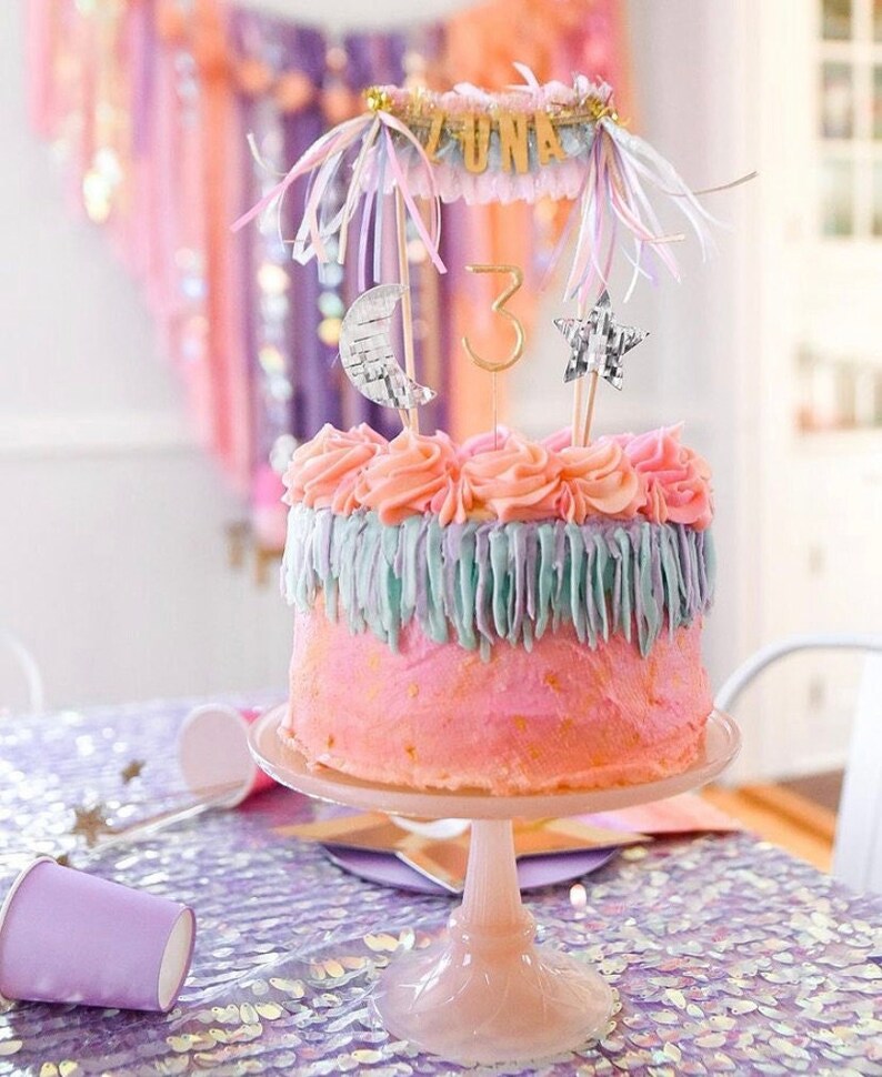 FRINGE CAKE TOPPER // Fancy Free Finery X House of Fete - Etsy