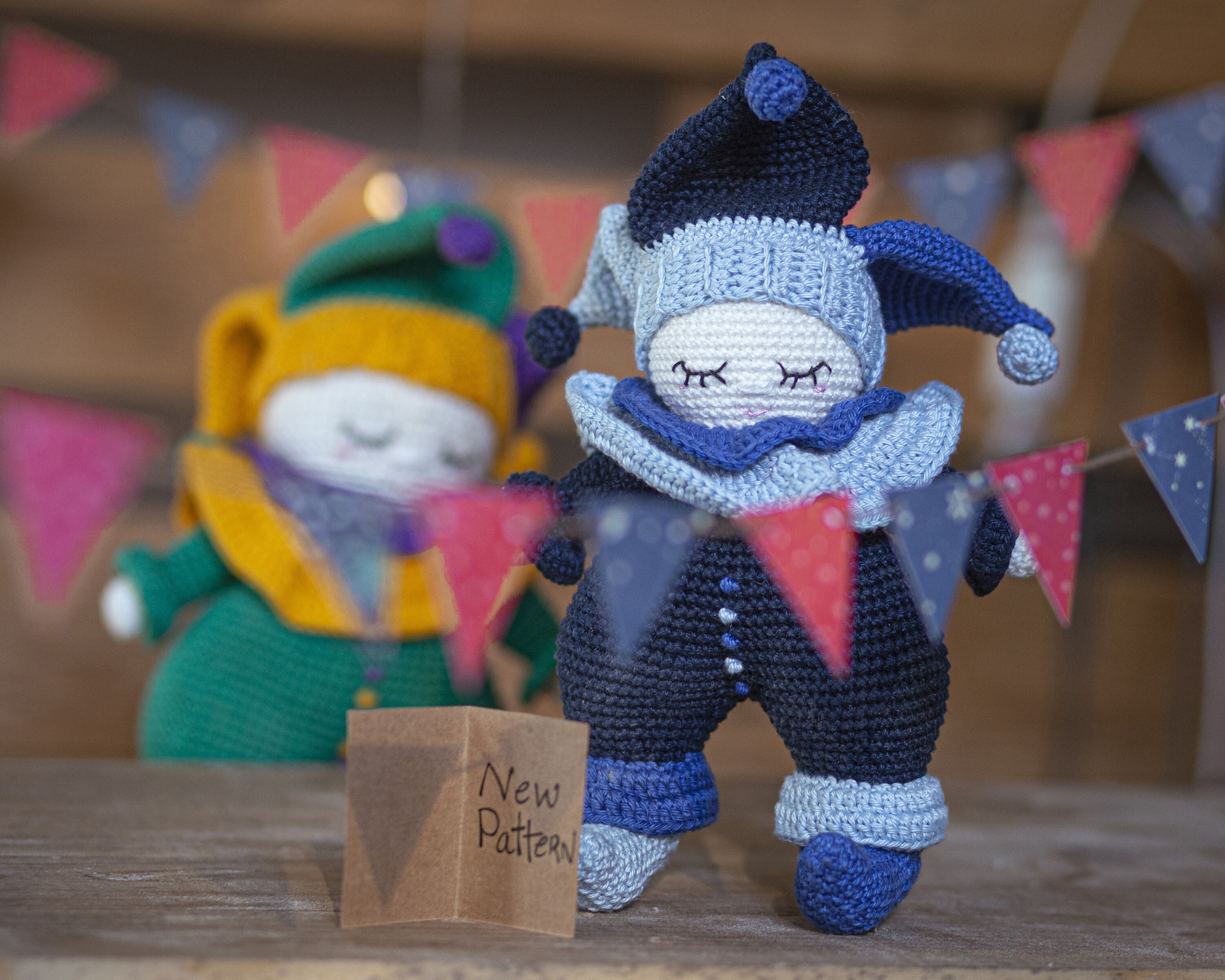 PDF PATTERN : Jester, the Porcelain Doll Amigurumi - a Carnival Crochet ...