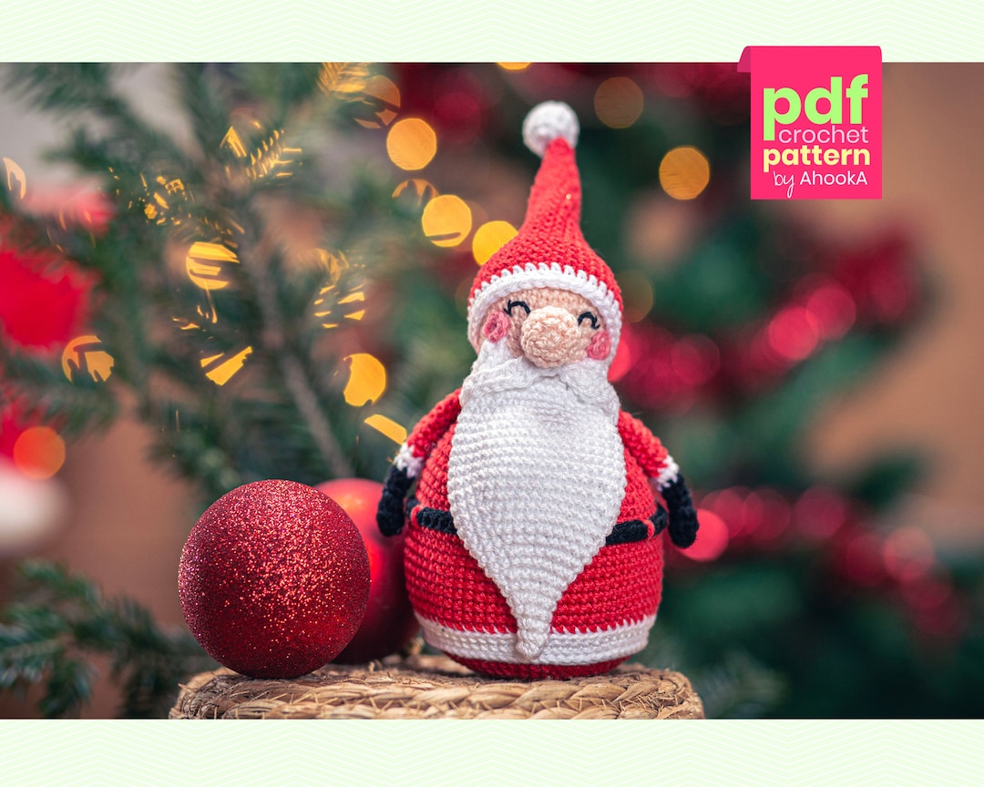 PDF PATTERN : Chubby Santa Amigurumi - Father Christmas Crochet Pattern ...