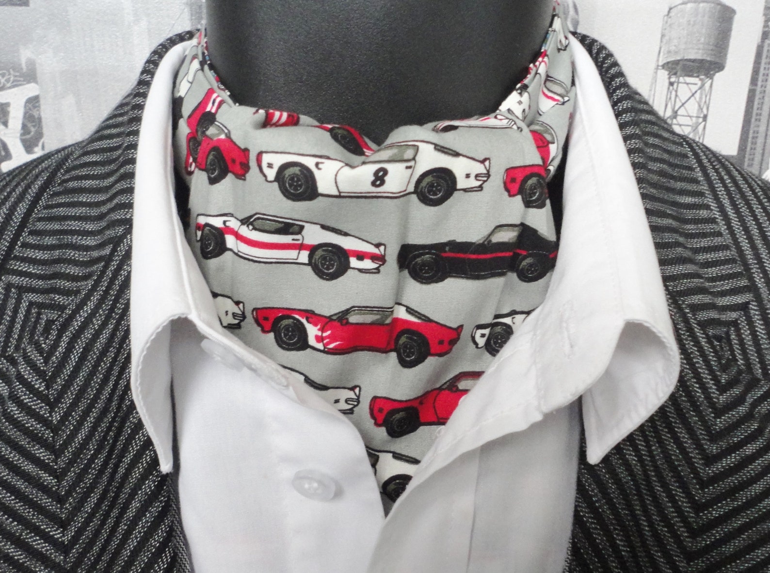 Paisley Cravat Sports Car Cravat Black Neck Scarf Cravats - Etsy UK