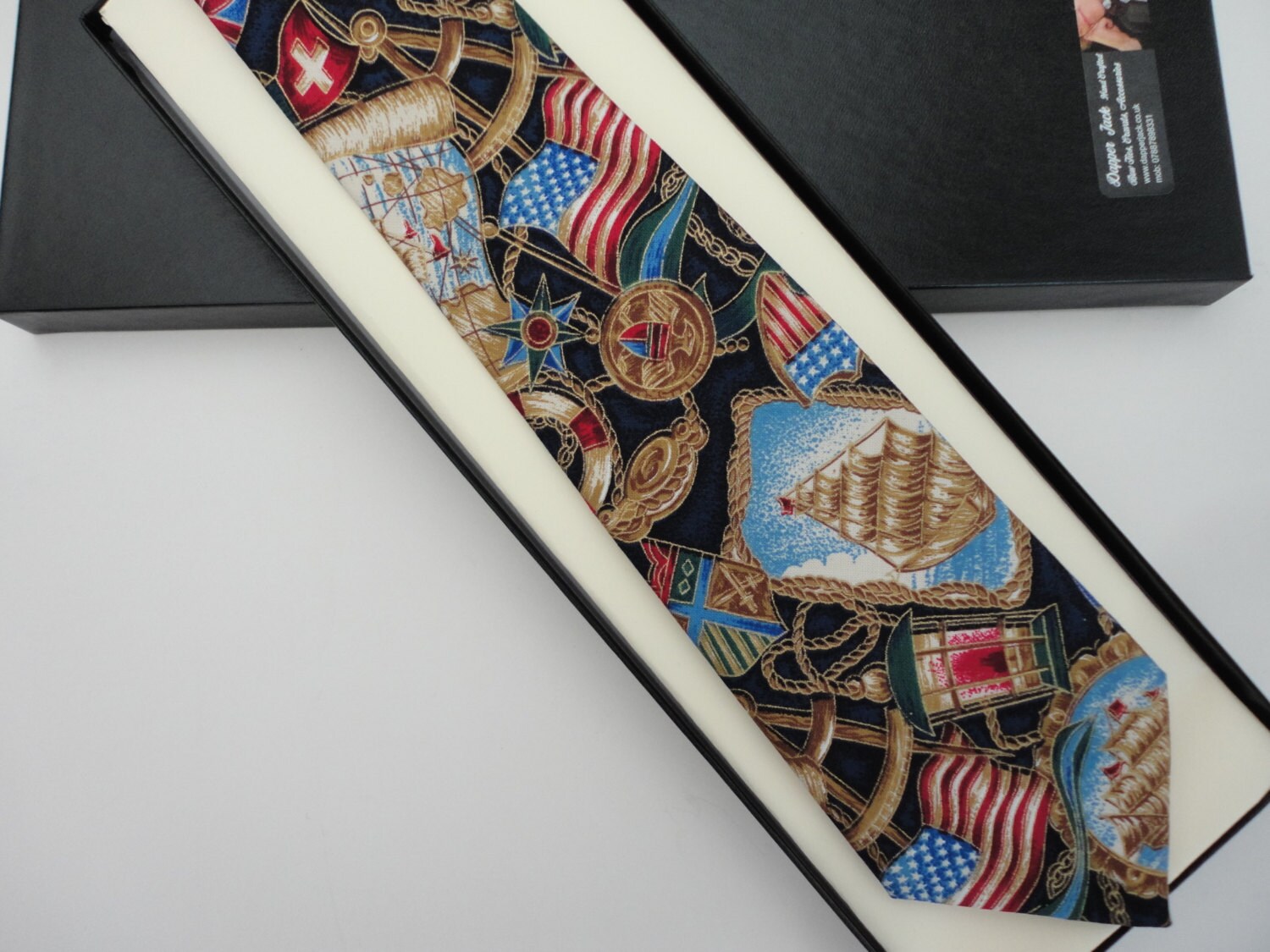Sailor Print Neck Tie, Ties for Men, Men's Ties, Navy Tie - Etsy Canada