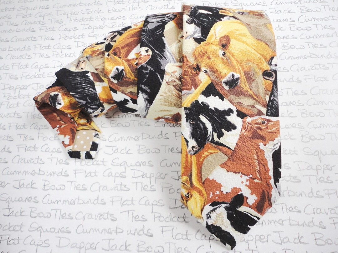 Crowded Cows Neck Tie, Cows Tie, Farmers Gift, Novelty Tie - Etsy