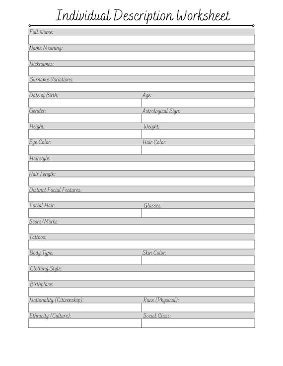 Genealogy Worksheet Free Genealogy Ancestor Family Tree Chart Blank