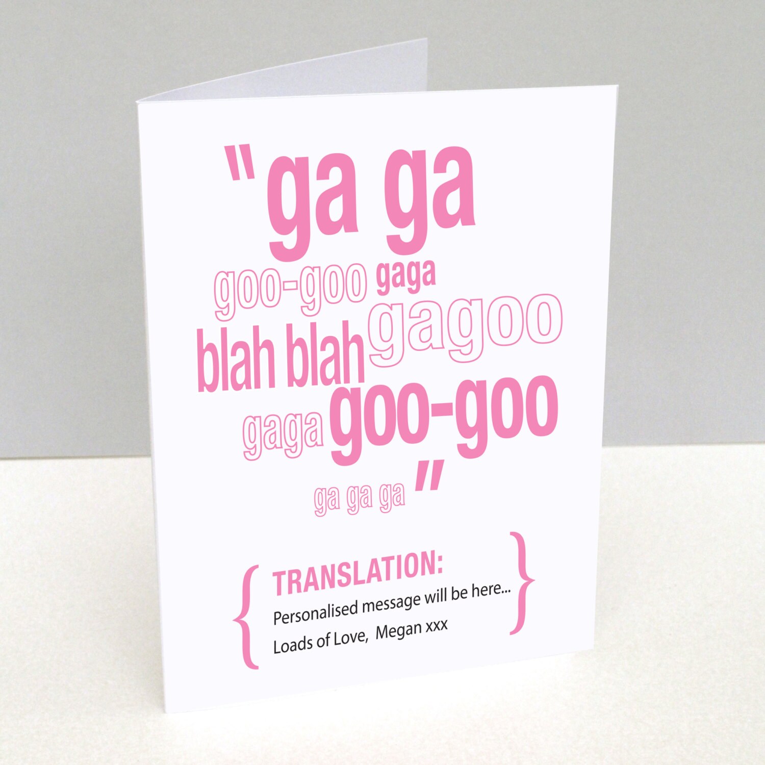 Personalised Baby Translation Father's Day Card - Etsy