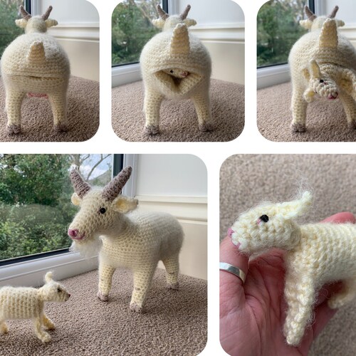 Cuddly Crocheted Goat Crochet Pattern - Etsy