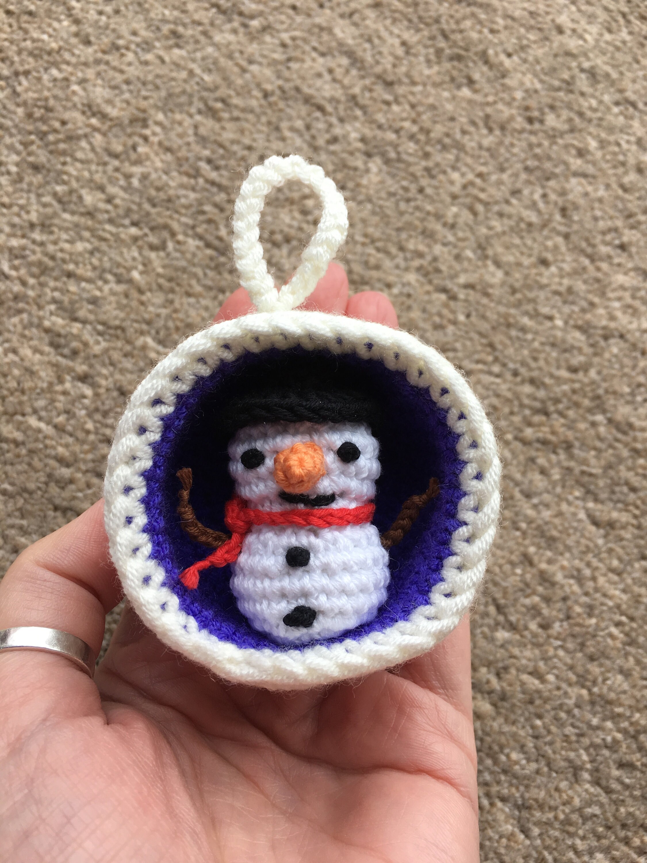 Christmas Bauble Ornaments Snowman & Penguin Crochet Patterns | Etsy UK