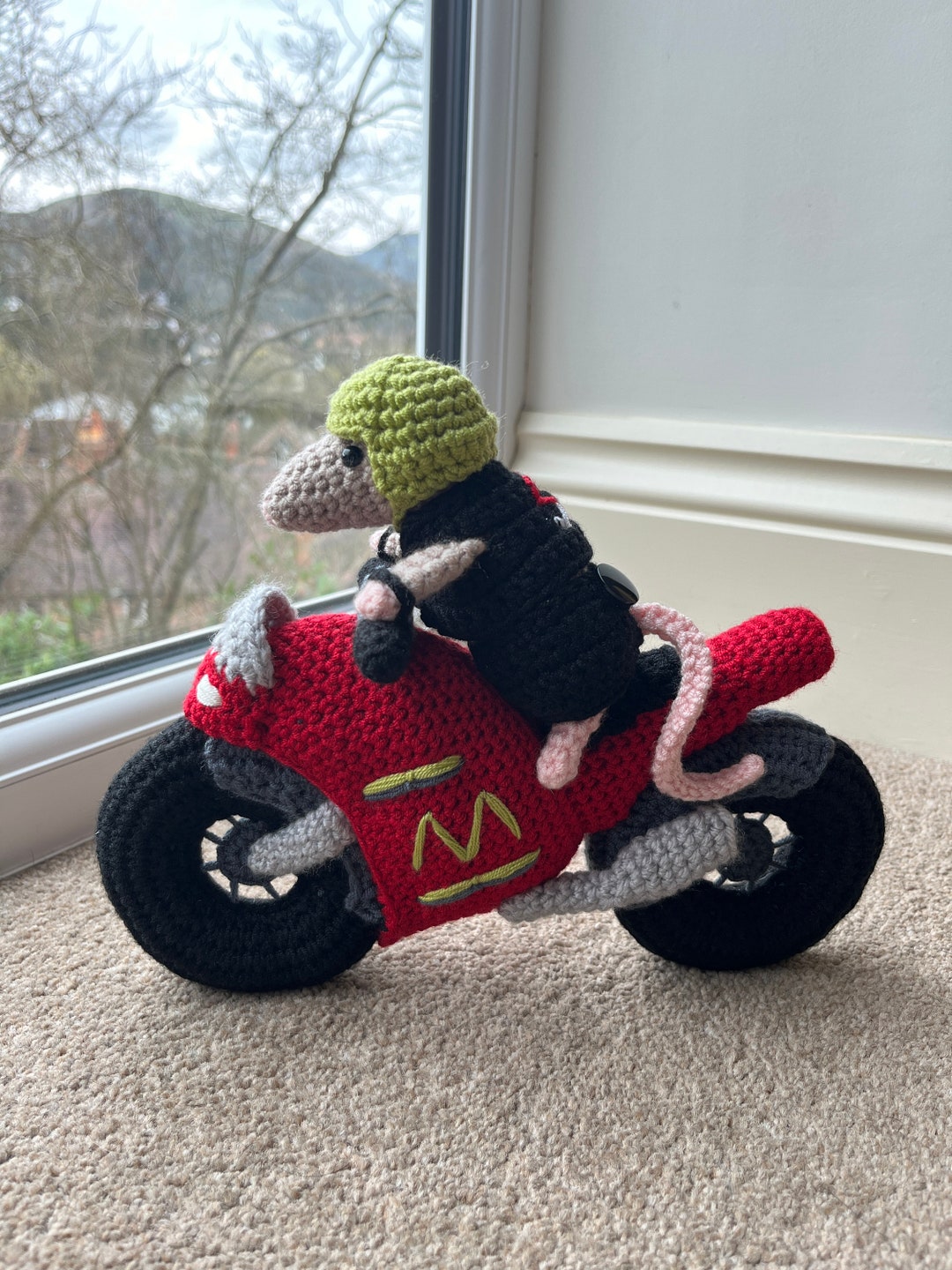 Mouse on a Motorcycle Crochet Pattern - Etsy