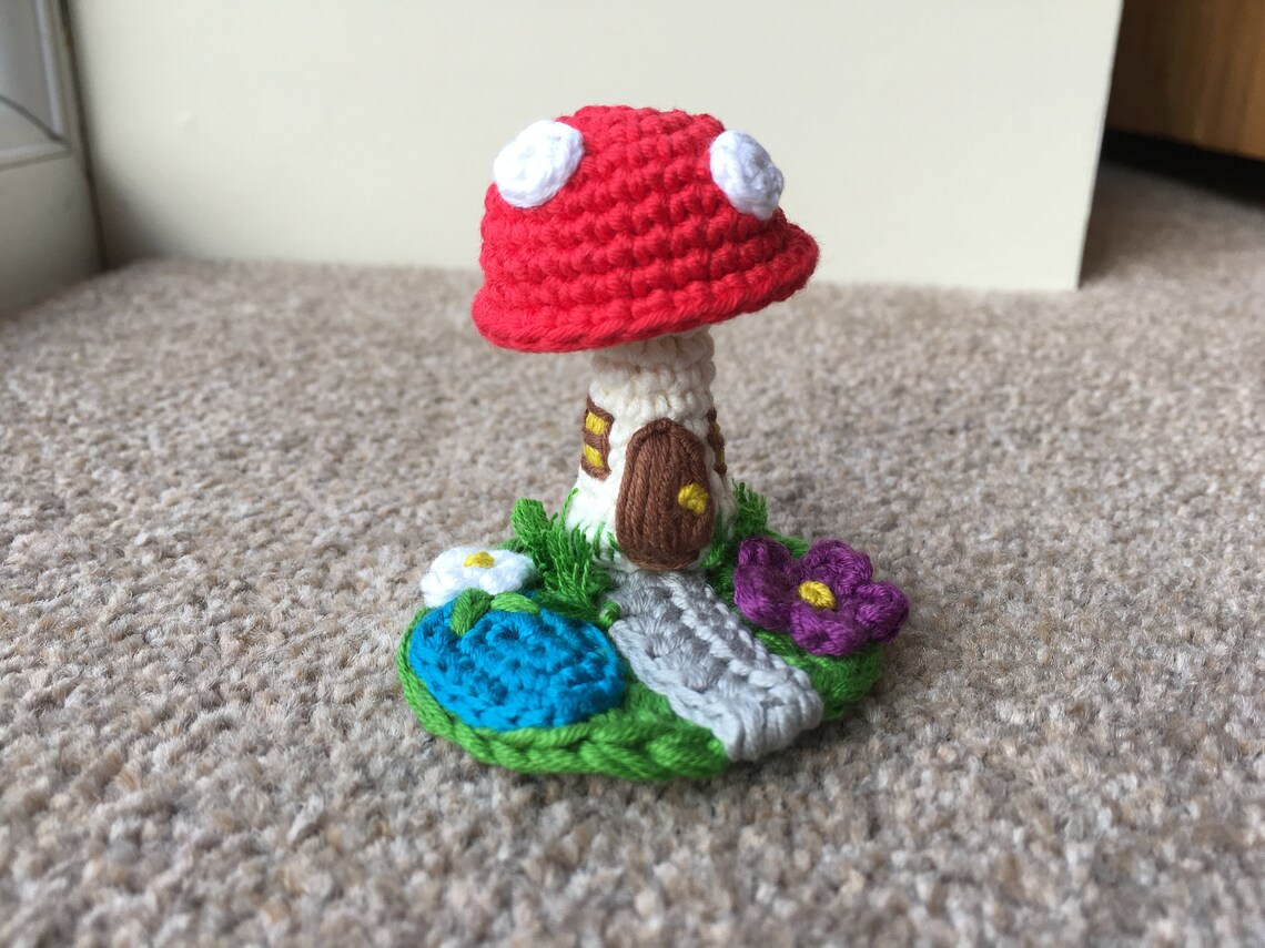 Toadstool Fairy House & Garden Crochet Pattern | Etsy