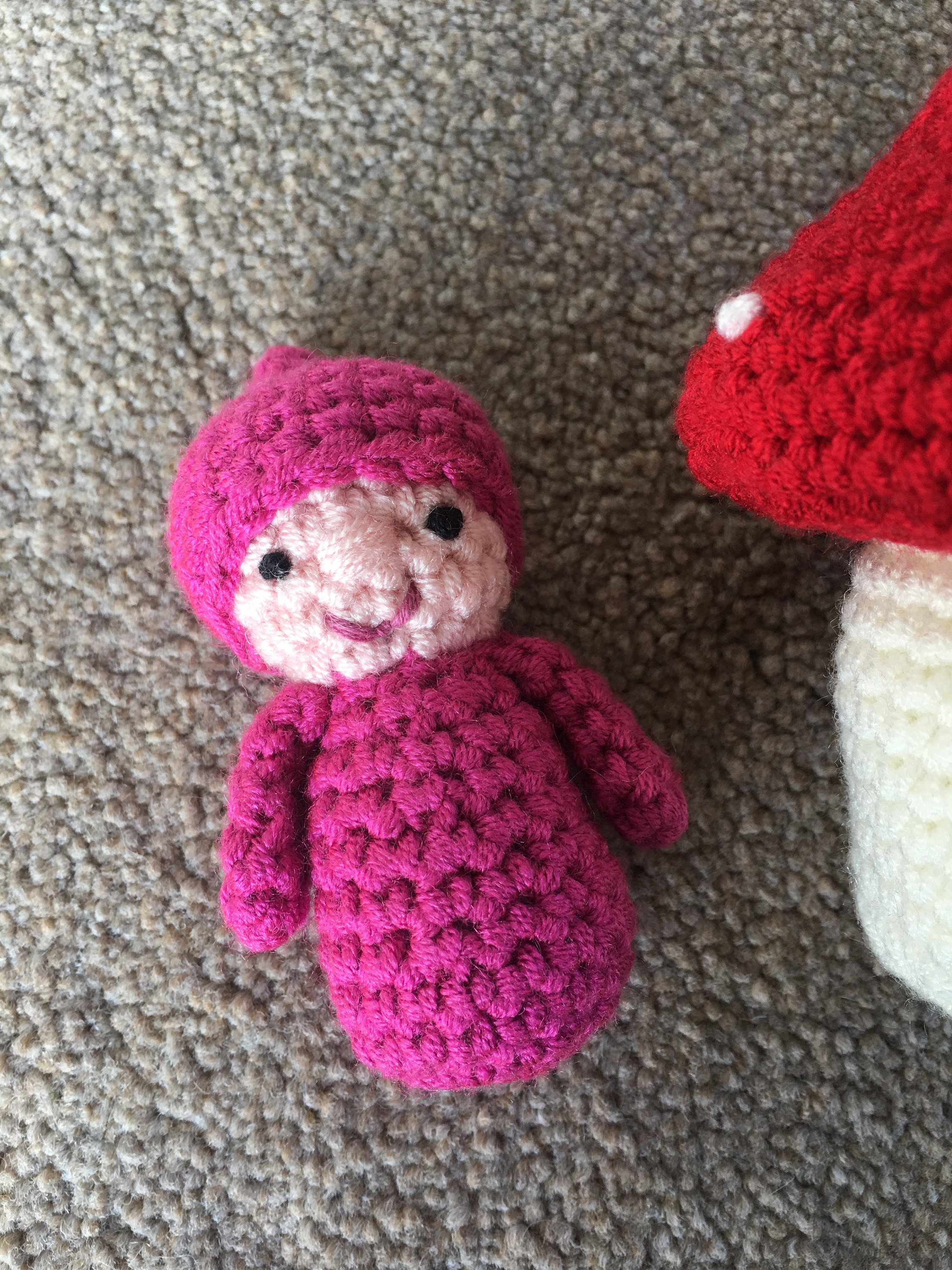 Toadstool Pocket Pal Crochet Pattern - Etsy