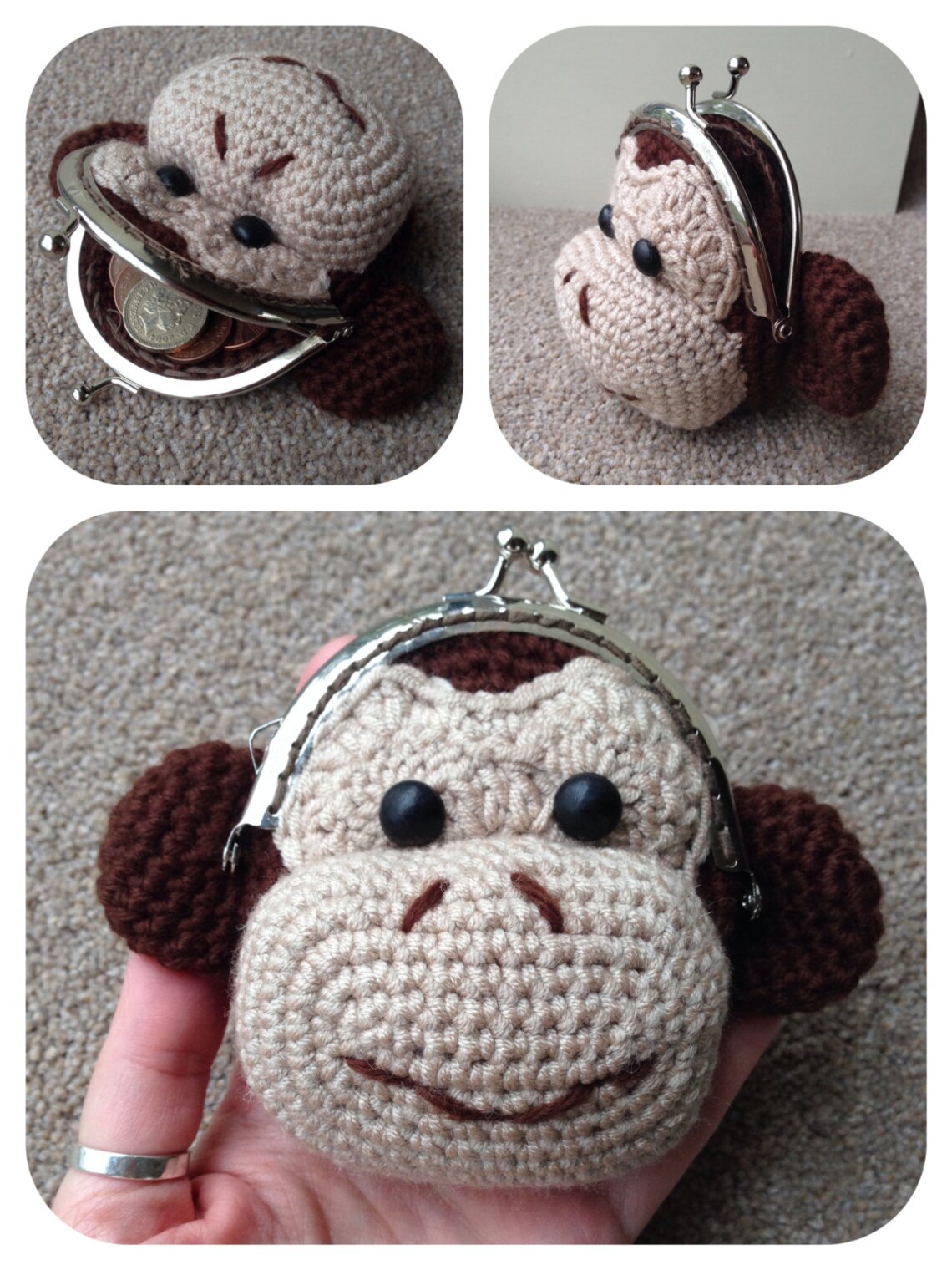 Monkey Coin Purse Crochet Pattern - Etsy