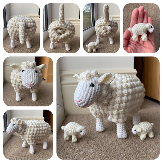 Creatieve hobby's Vintage Crochet PATTERN Baby Lamb Stuffed Animal Toy ...