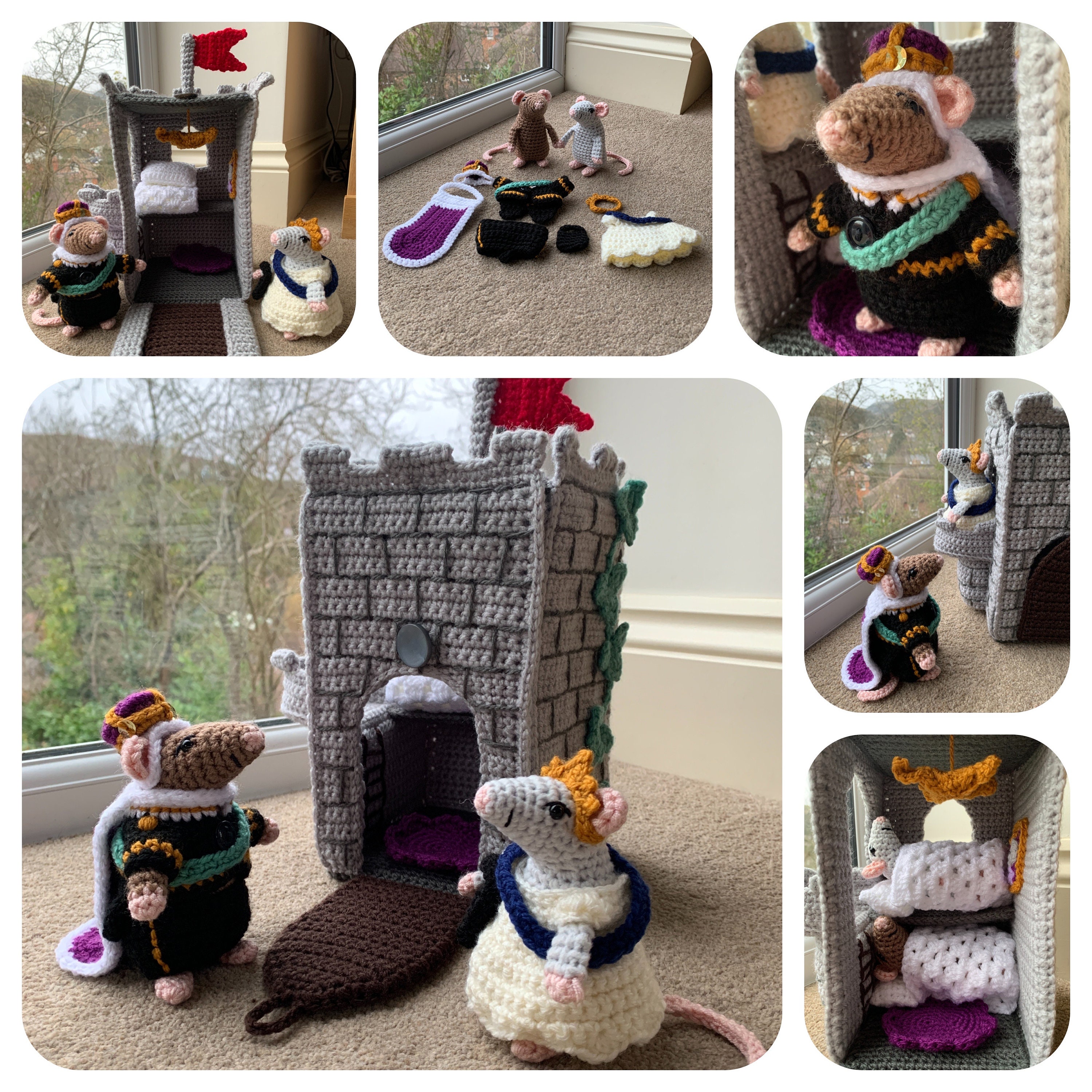 Royal Mice in a Castle Crochet Pattern - Etsy UK