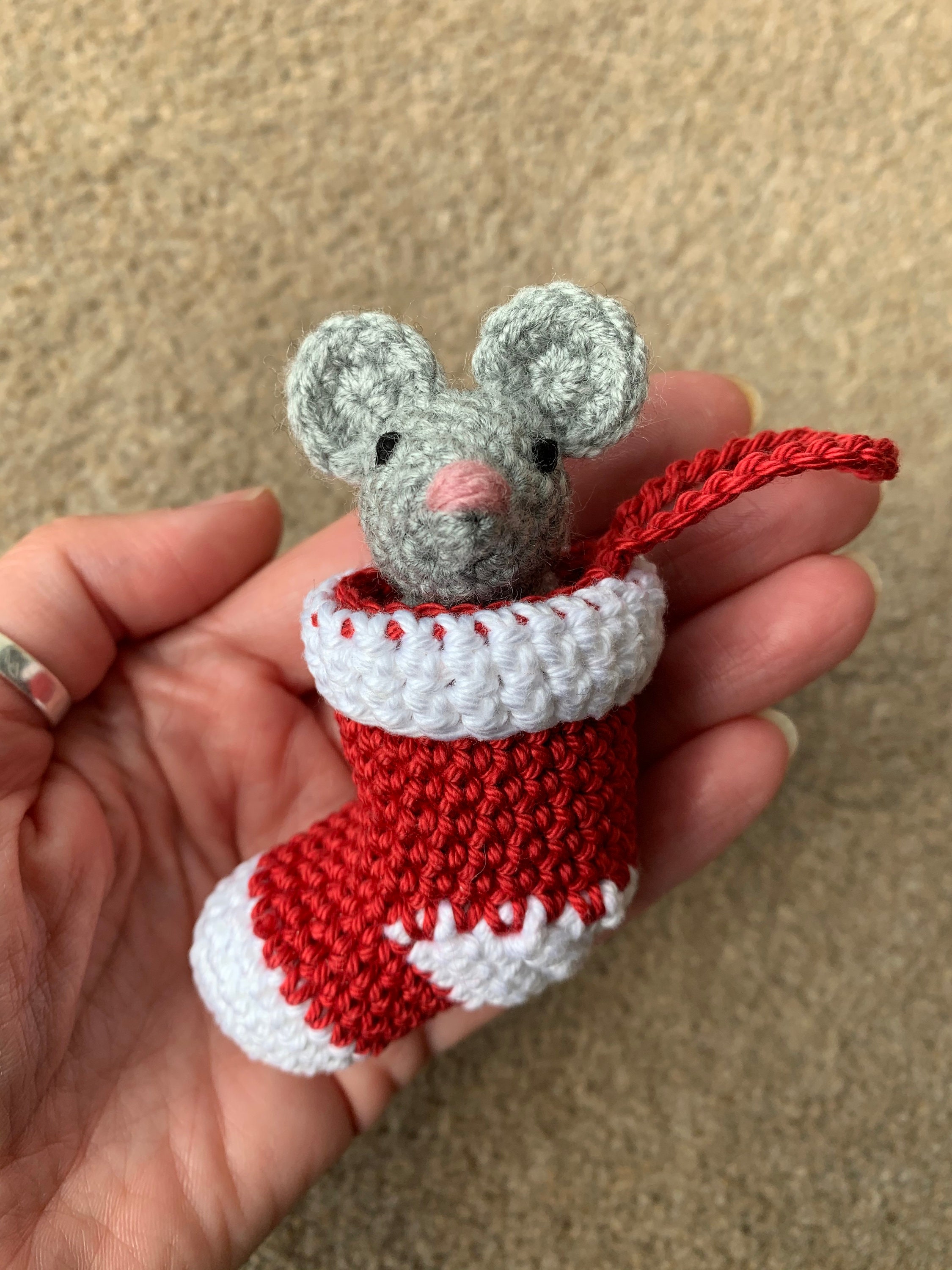 Matchbox Christmas Stocking Mouse Crochet Pattern - Etsy