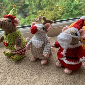 Christmas Mice, Tree & Sleigh Crochet Pattern - Etsy
