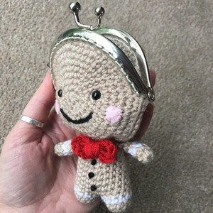 Gingerbread Man Coin Purse Crochet Pattern - Etsy