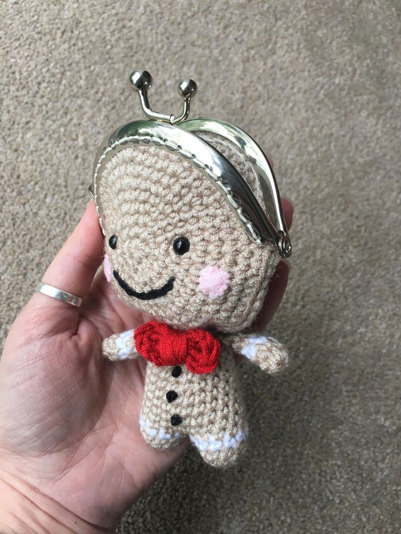 Gingerbread Man Coin Purse Crochet Pattern - Etsy