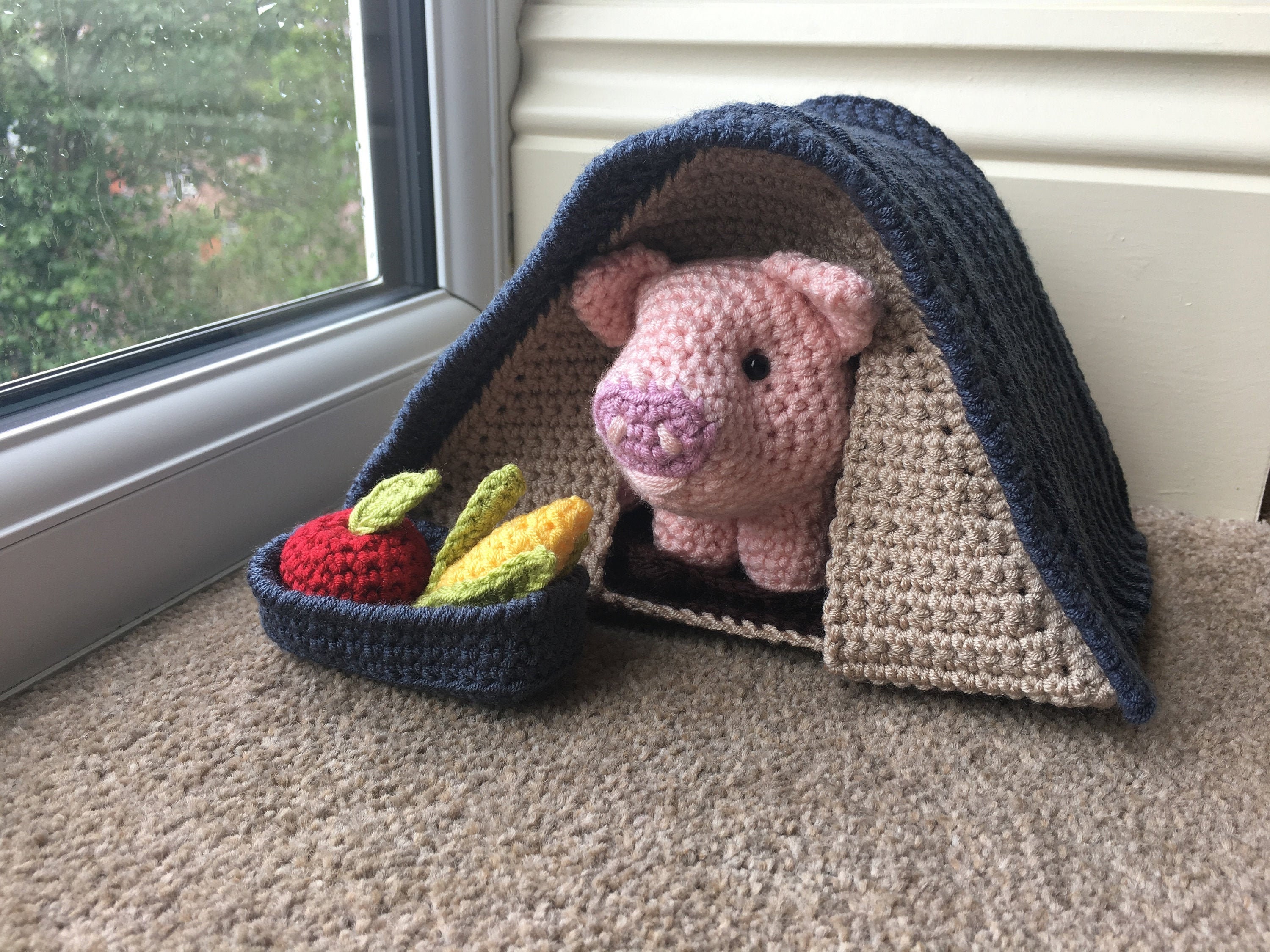 Pig in a Pigsty Playset Crochet Pattern - Etsy Australia