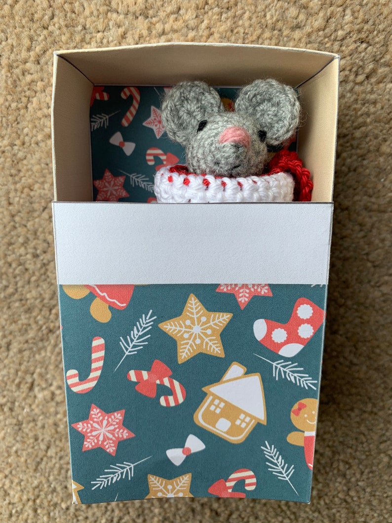 Matchbox Christmas Stocking Mouse Crochet Pattern - Etsy UK