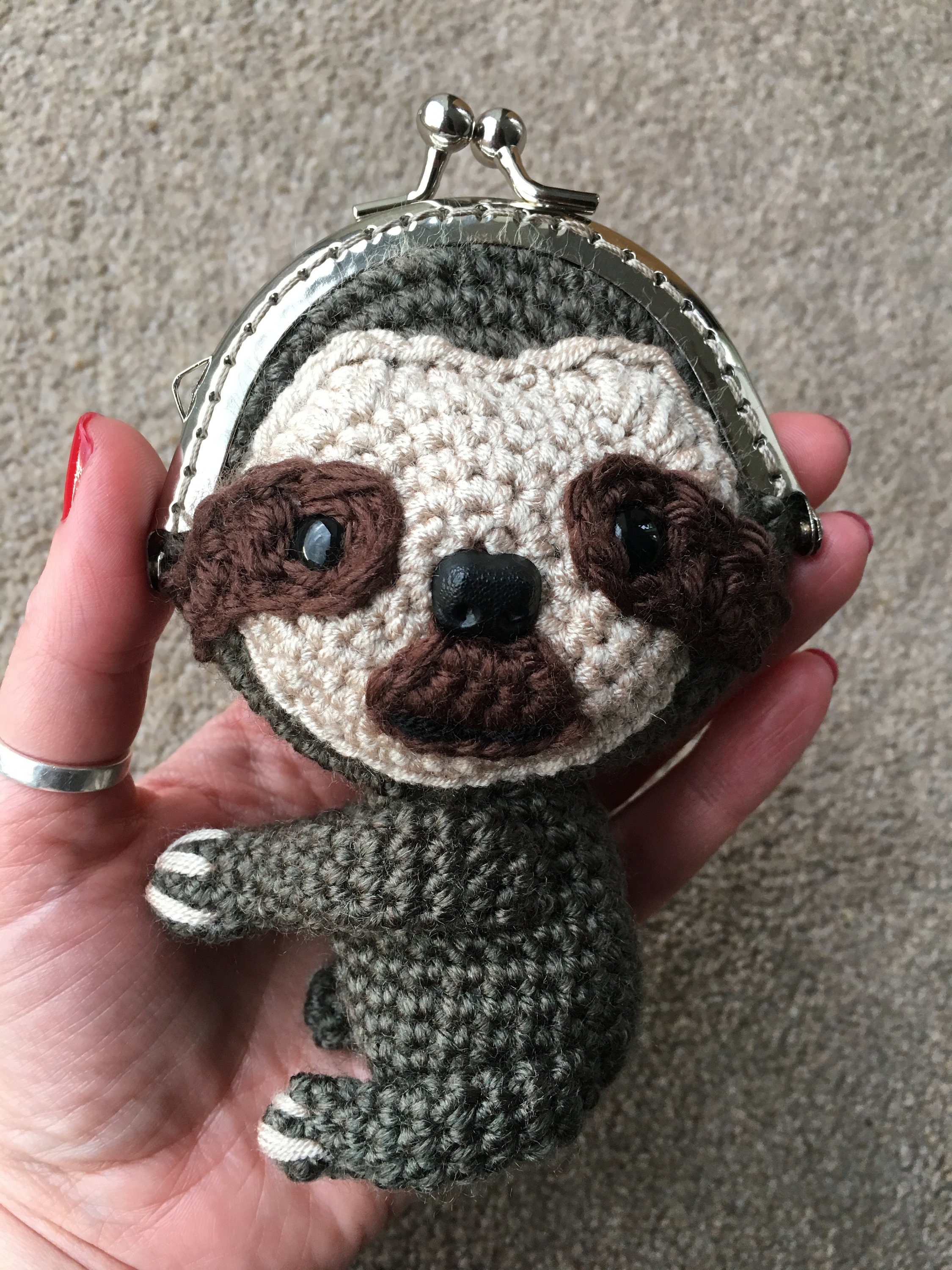 Sloth Coin Purse Crochet Pattern | Etsy