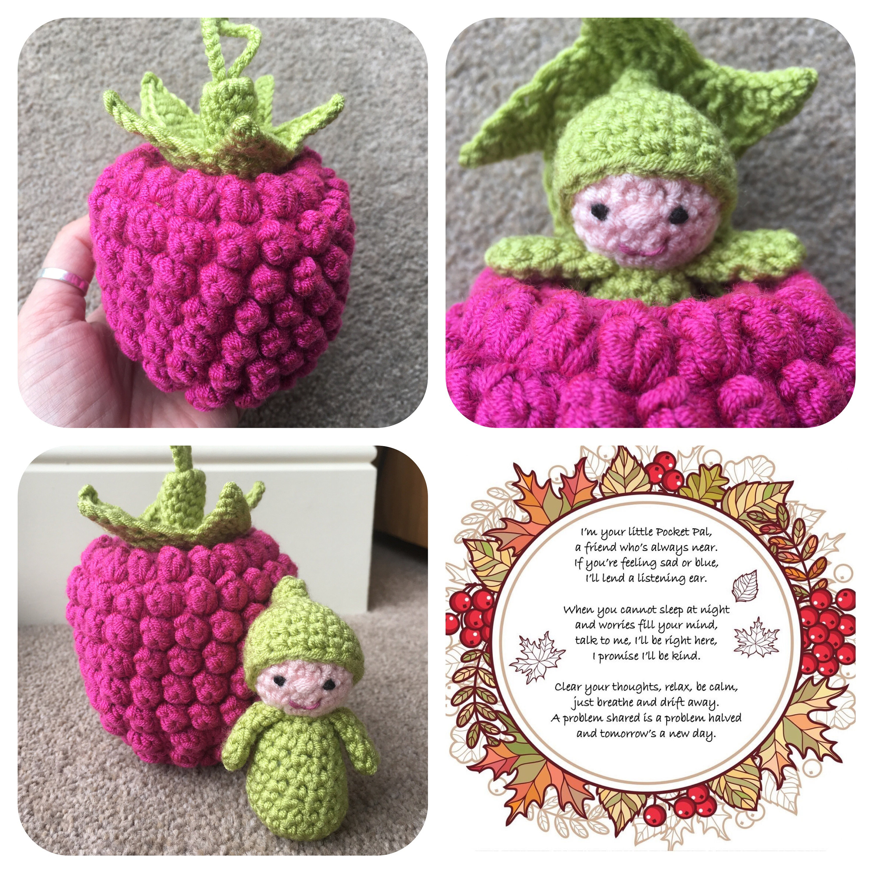 Raspberry crochet crochet fruit child toy crochet raspberry eco toy ...
