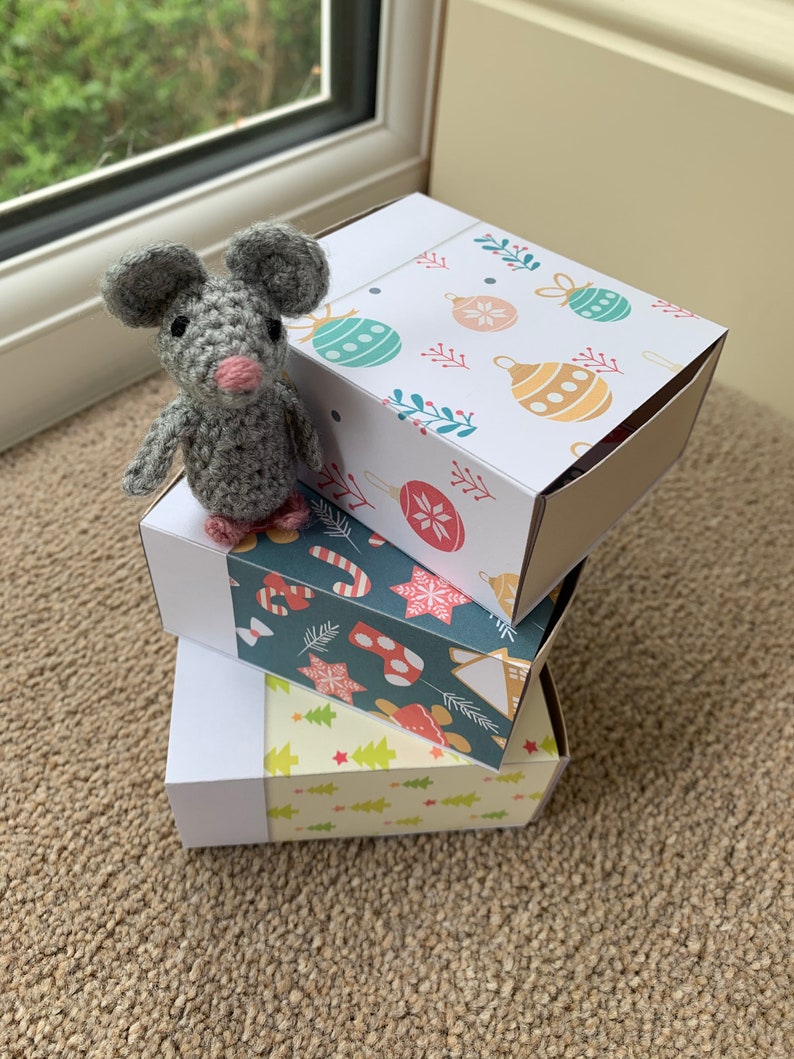 Matchbox Christmas Stocking Mouse Crochet Pattern | Etsy