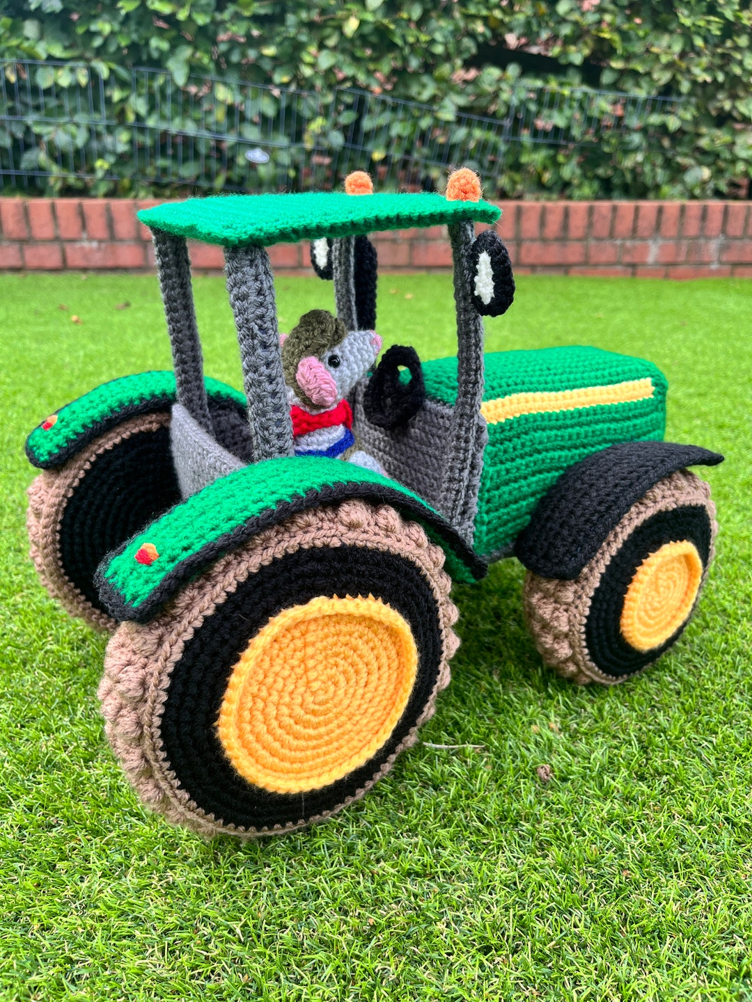 Farmer Mouse in a Tractor Crochet Pattern - Etsy
