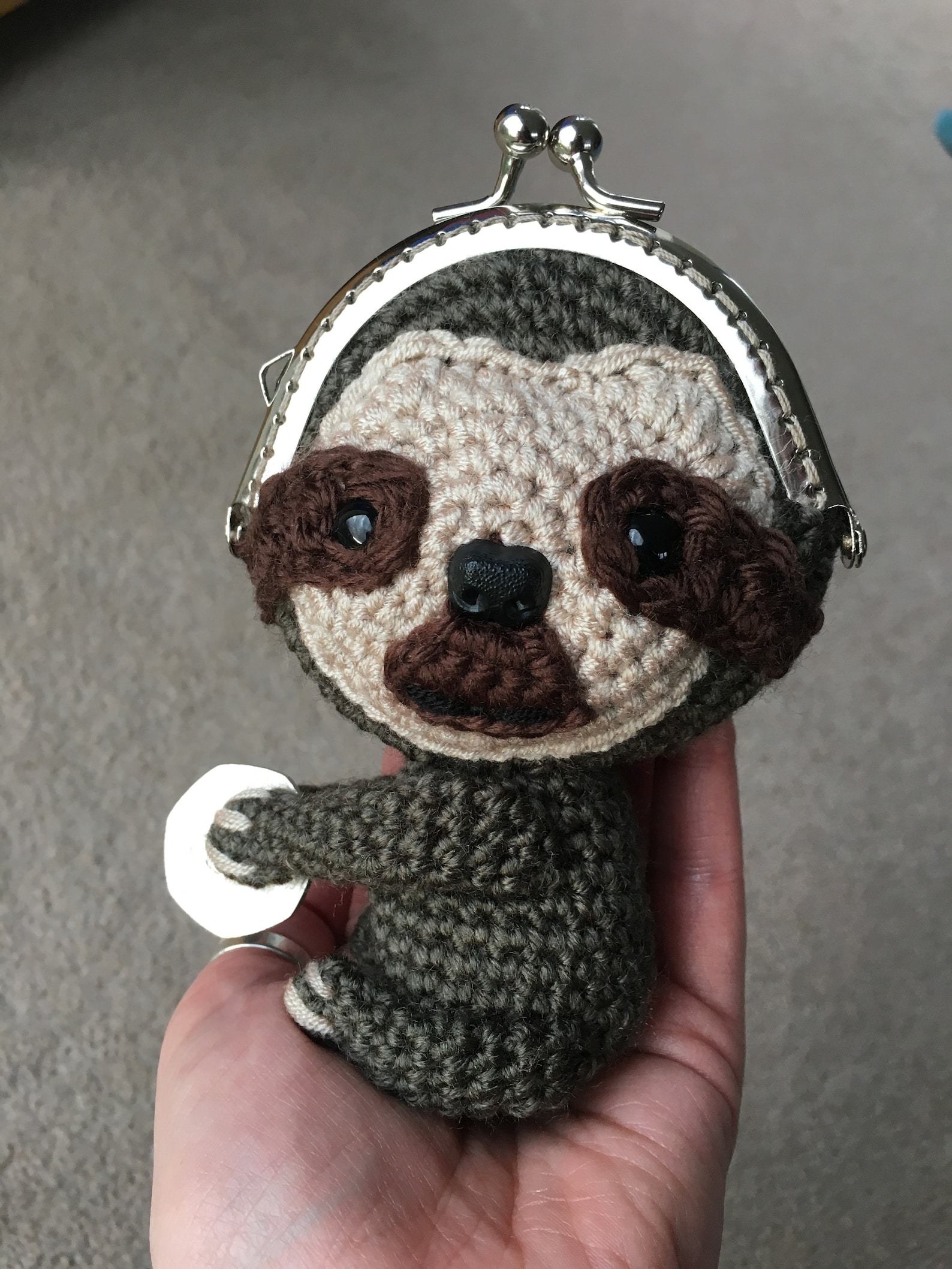 Sloth Coin Purse Crochet Pattern | Etsy