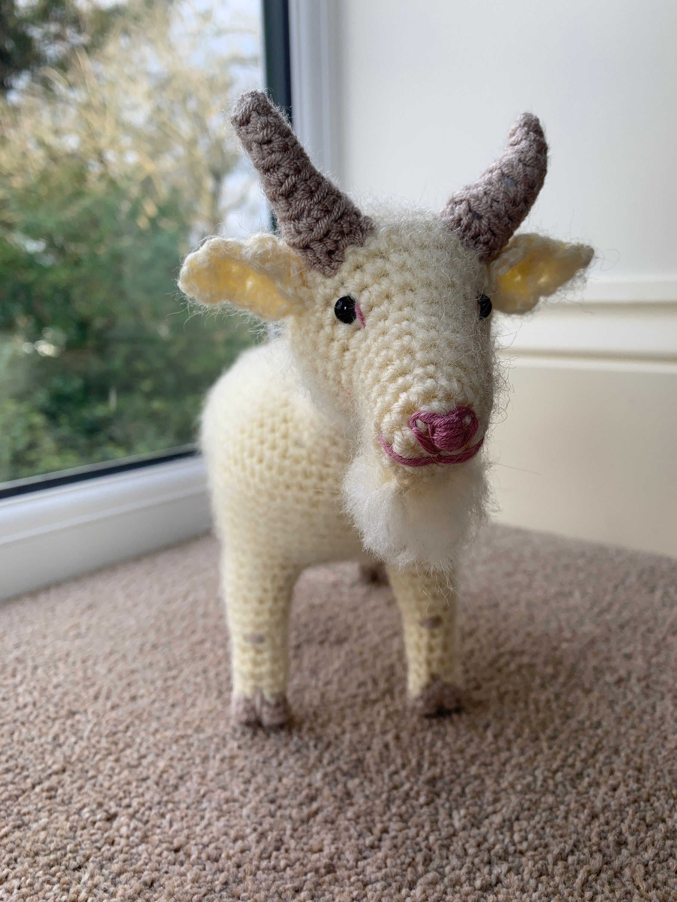 Toys & Games GOAT art doll amigurumi knitted doll crochet goat animal ...