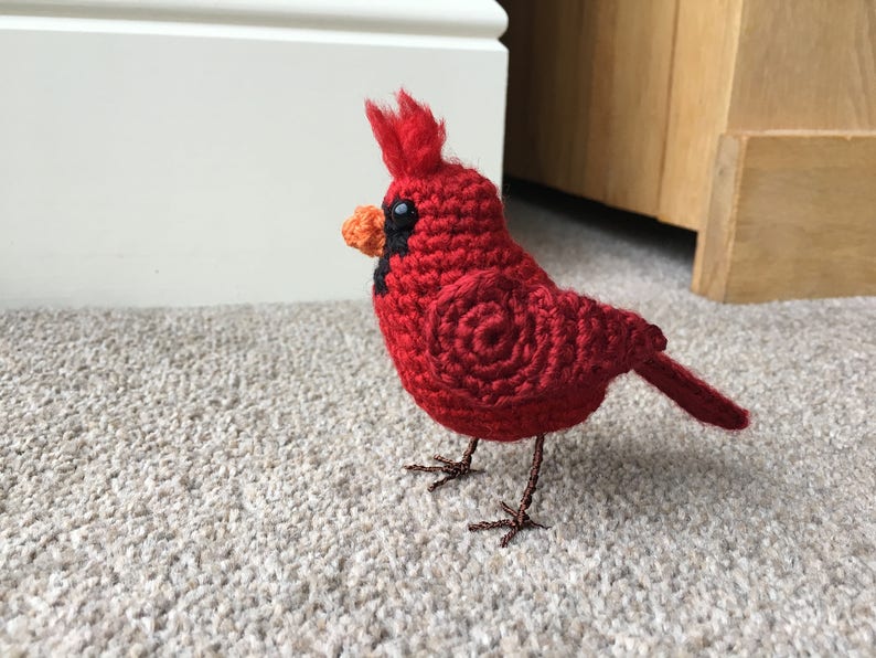 Lifelike Cardinal Bird Crochet Pattern - Etsy Canada