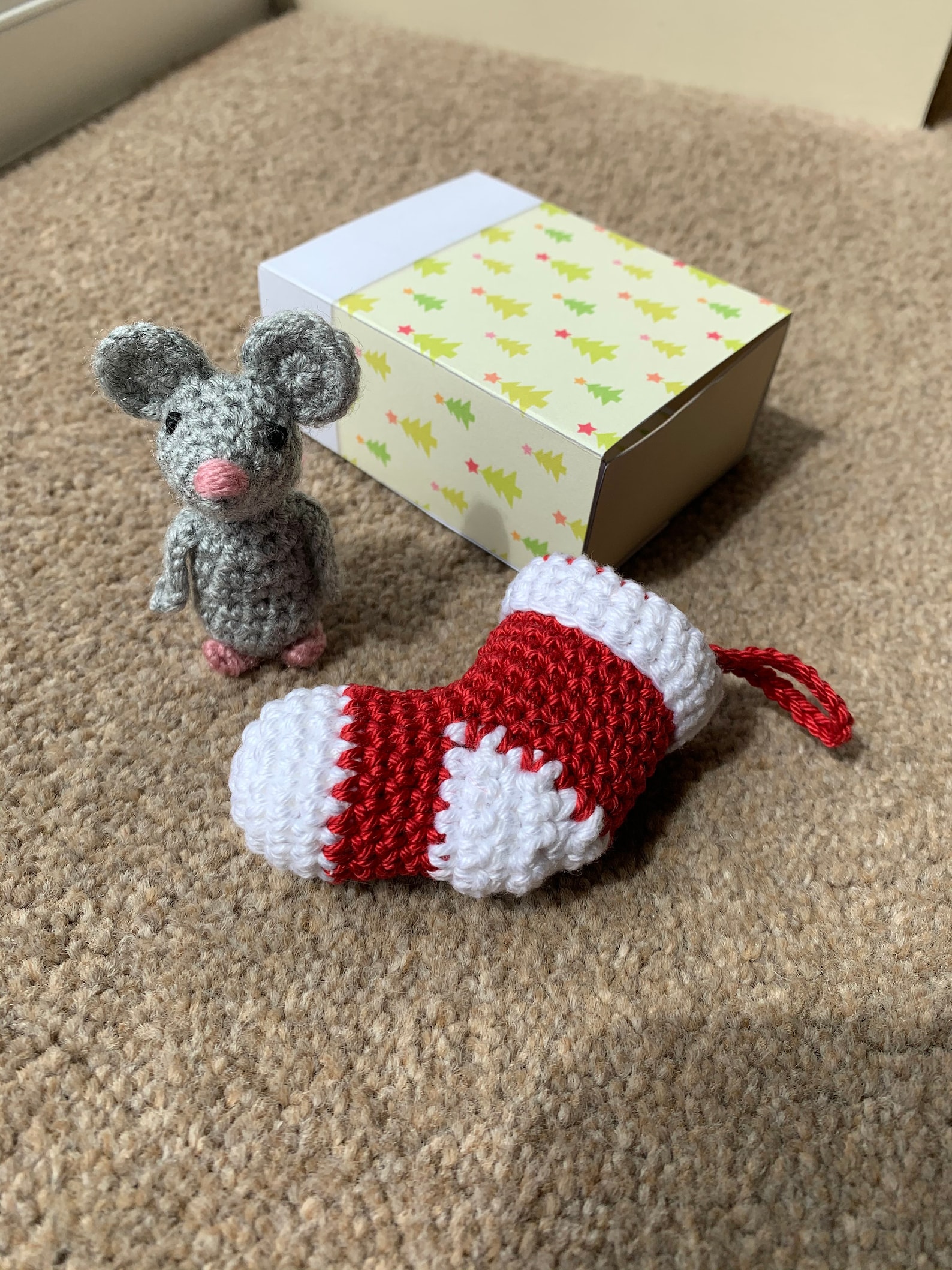 Matchbox Christmas Stocking Mouse Crochet Pattern | Etsy