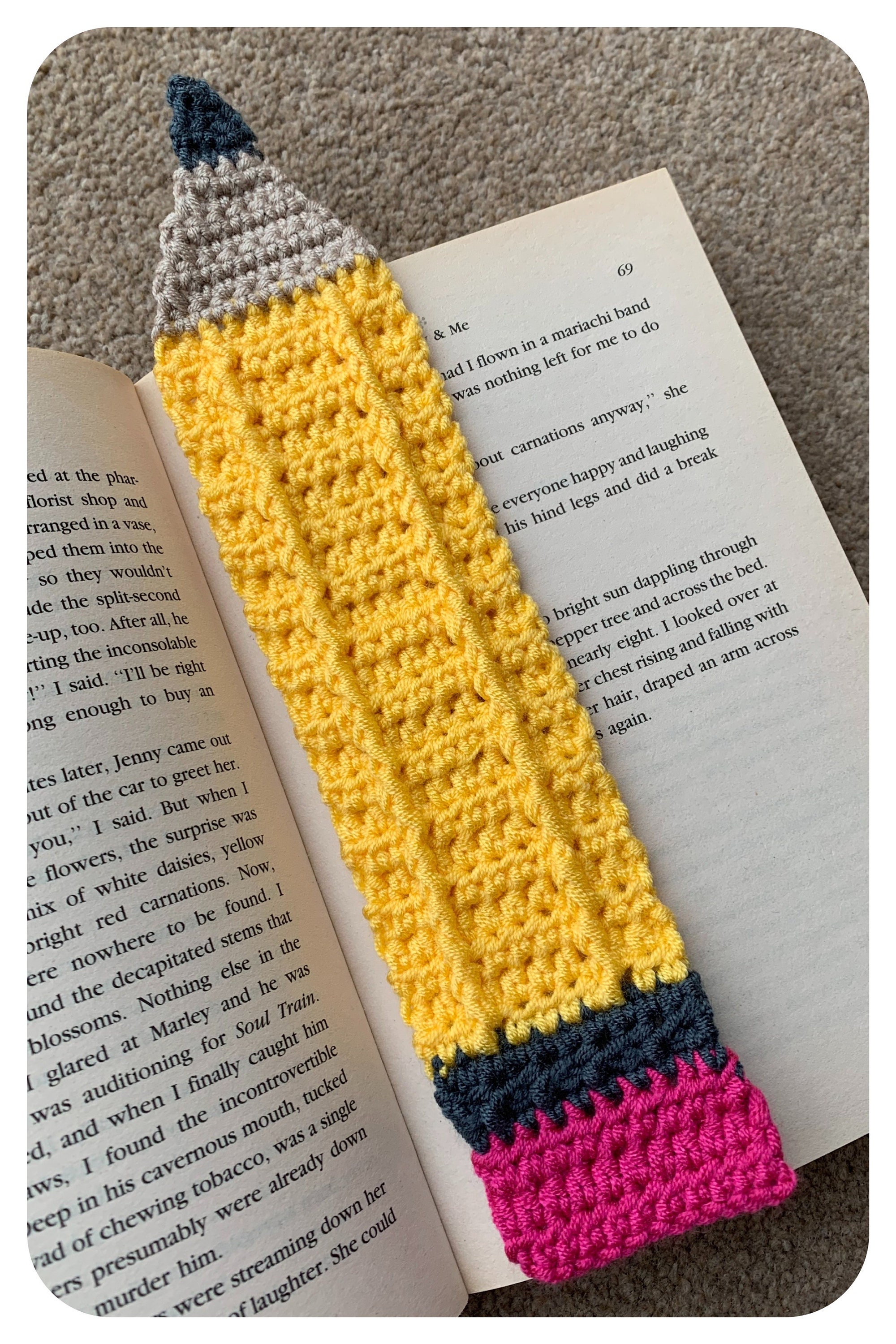 Pencil Bookmark Crochet Pattern - Etsy UK